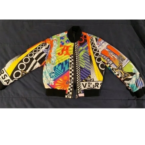 Versace | Jackets & Coats | Authentic Versace Bomber Jacket Runway Pop ...